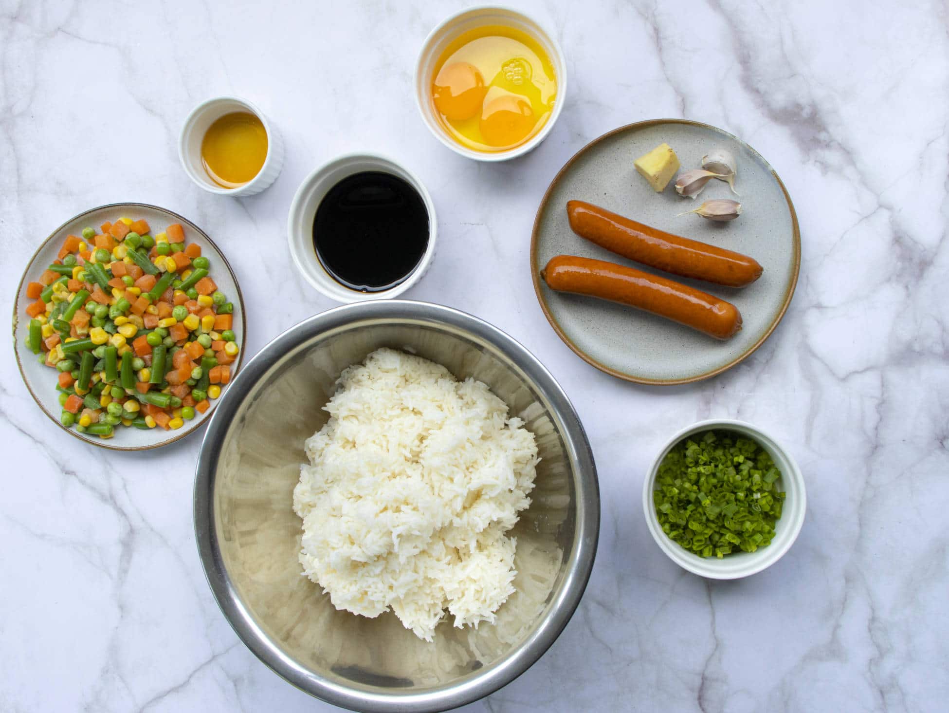 Sausage Fried Rice - Handi-foil - super quick and easy